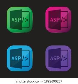 Asp File Format Symbol Four Color Stock Vector Royalty Free 1992690257 Shutterstock