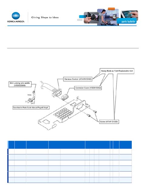 bulletin 9941 harness control connector cover and screw have been