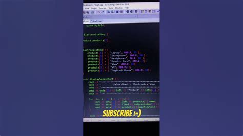 Sales Chart Ide Dev C Cppprogramming Youtube