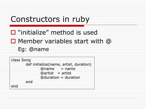 Ppt Ruby Programming Essentials Classes Objects And Variables
