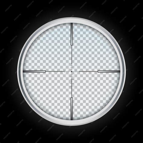 십자선 아이콘 흰색 배경에 고립 된 웹 디자인을 위한 십자선 벡터 아이콘의 현실적인 그림 프리미엄 벡터