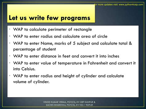 Revision Of Python Class 12 Notes Cmputer Science Ppt