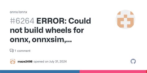 ERROR Could Not Build Wheels For Onnx Onnxsim Imagededup Which Is