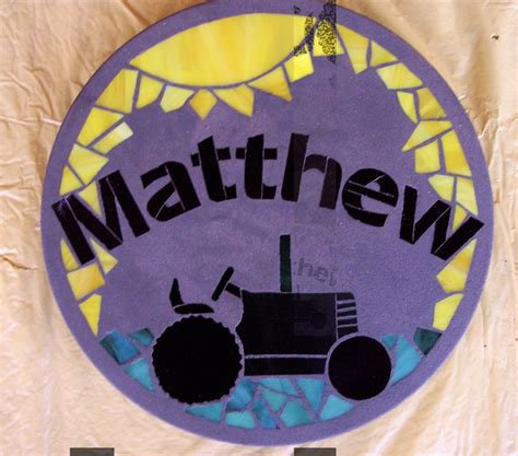 My Matthew Stained Glass Stepping Stone