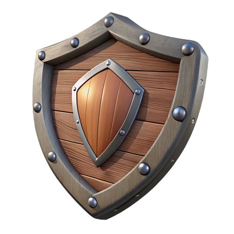 Quintessential Contemporary A Weathered Wooden Shield Emblazoned With
