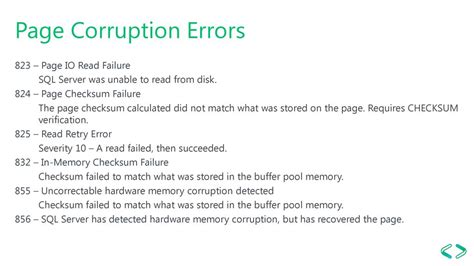 database corruption advanced recovery techniques ppt download