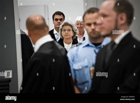 August 24 2012 Oslo Norway Judges In The Anders Behring Breivik