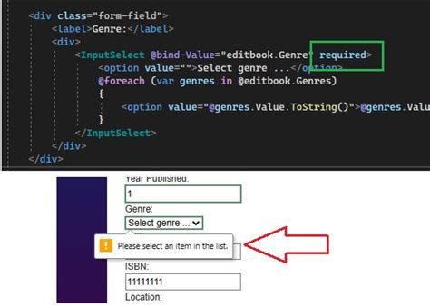 how to create explicit form validations in asp core blazor server