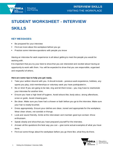 Interview Lesson Plan Worksheet And Activities Doc Template Pdffiller