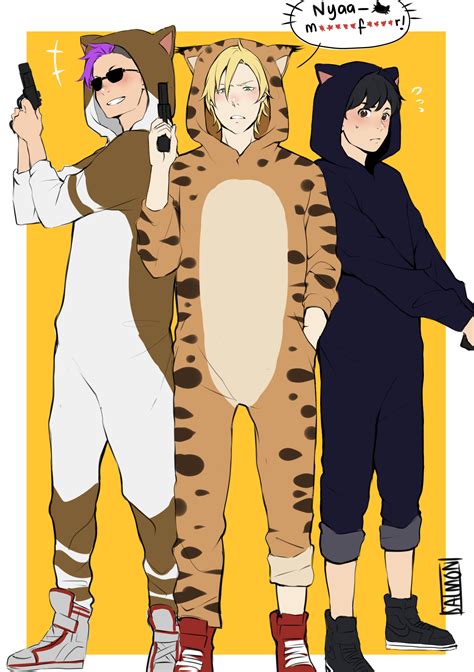 Ash Lynx Okumura Eiji And Shorter Wong Banana Fish Drawn By Sushisalmon Danbooru