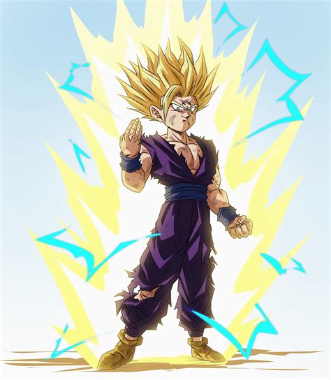 Tomatojuice411 Son Gohan Dragon Ball Dragonball Z Brown Footwear Absurdres Highres Aura