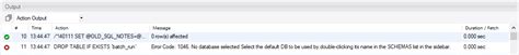 Mysql Workbench Error Code 1046 No Database Selected Select The