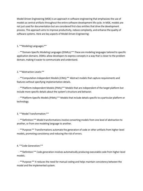 Model Driven Engineering Mde Pdf Computer Programming Information Science