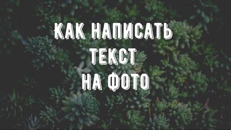 Как написать текст на фото Youtube