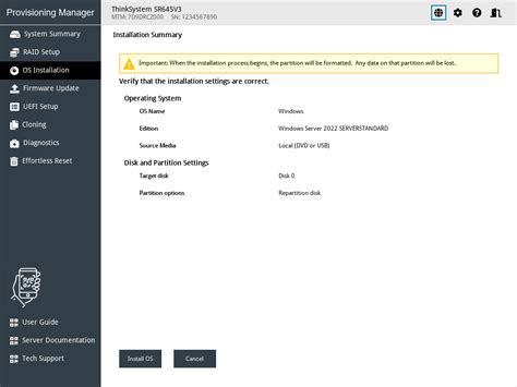 Installing A Windows Operating System Lxpm V4 Lenovo Docs