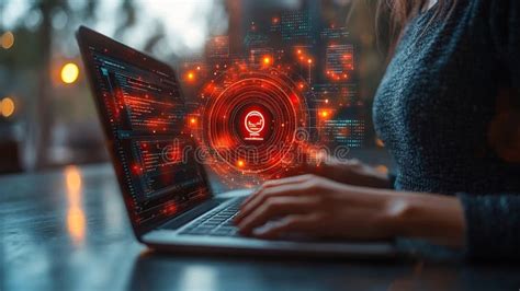 Woman Coding Ai Digital Transformation Cybersecurity And Innovation