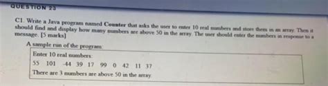 Solved Question 23 Ci Write A Java Program Named Counter