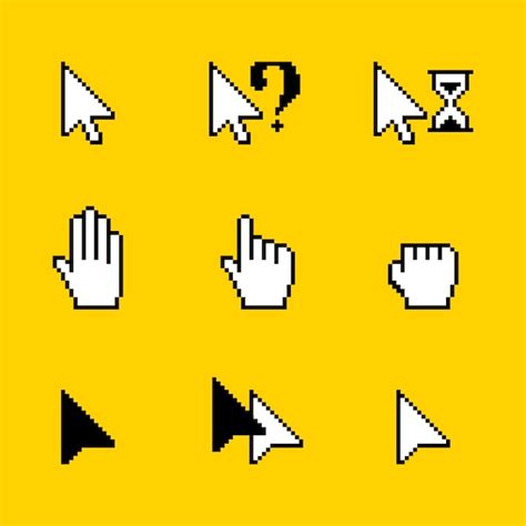 Premium Vector Flat Design Mouse Cursor Set