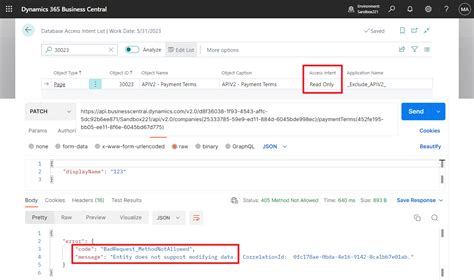 Dynamics 365 Business Central Managing Database Access Inte
