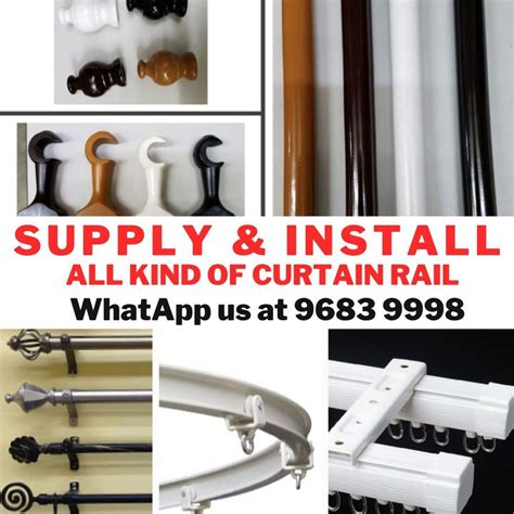 Supply Install Curtain Rail Wooden Rod Curtain Track Curve Track Metal Rod Bend Track