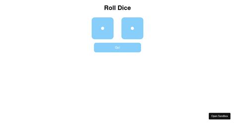 React Roll Dice Codesandbox