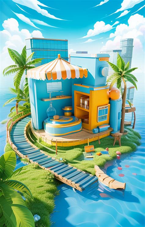 Ai创作 电商卡通背景 25