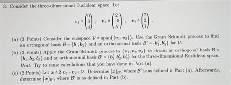 solved 3 consider the three dimensional euclidean space