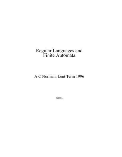 Regular Languages And Finite Automata 350k