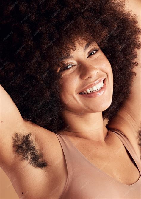 Premium Photo Armpit Hair Natural Growth And Woman Satisfied Smile