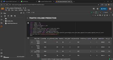 Nandhana Ramesh M On Linkedin Machinelearning Trafficprediction