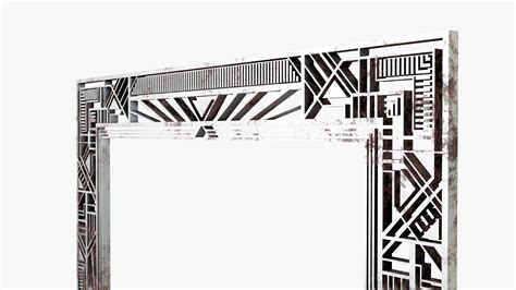 Rectangular Art Deco Framework 3d Model Turbosquid 2252314