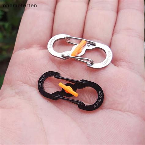 Rten 5 ชิ้นกลางแจ้ง Camping Carabiner 8 รูป S หัวเข็มขัดล็อคมินิพวงกุญแจ Hook Anti Theft กระเป๋า