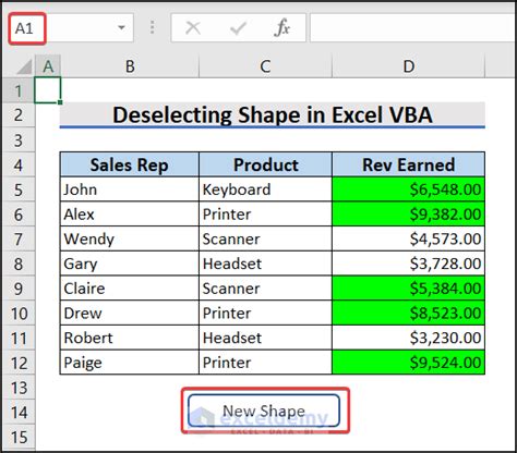 How To Deselect In Excel Vba 7 Methods Exceldemy