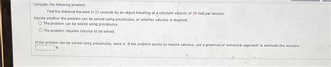 solved consider the following problem find the distance