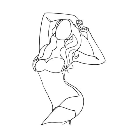 Premium Vector Continuous One Line Art Drawing Of Sexy Woman Body