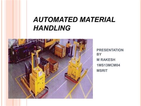 Automated Material Handling System PPTX Automotive Industry Industries