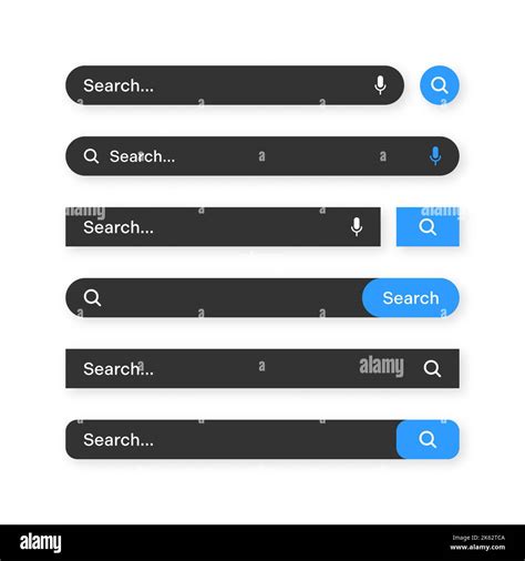 Various Search Bar Templates Dark Mode Internet Browser Engine With Search Box Address Bar