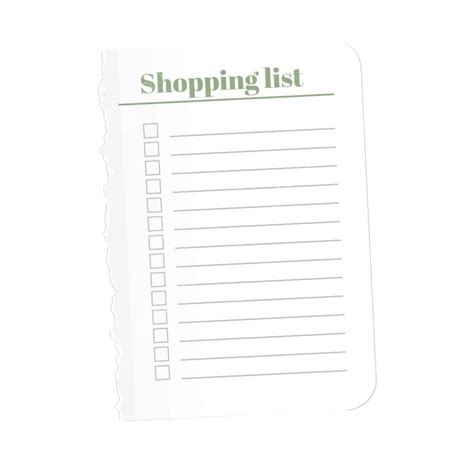torn paper shopping list vector illustration on white vector sheet vector education png and