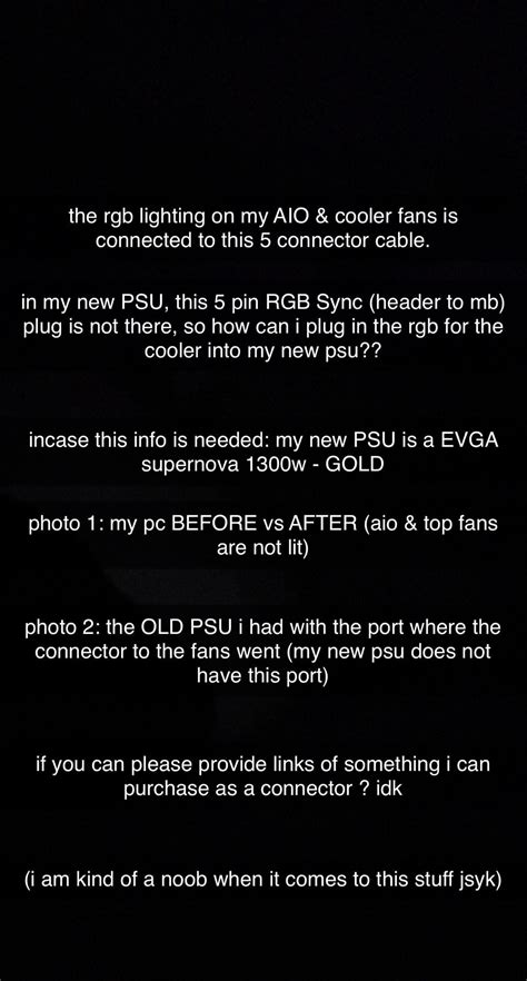 Rgb Help Upgraded Psu R Pchelp