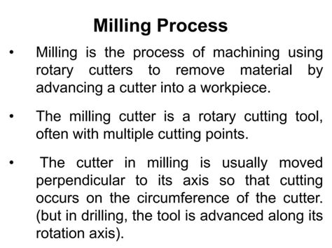 CNC MILLING Operations PPT