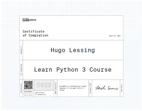 Hugo Lessing On Linkedin Python Codecademy Machinelearning Automation Programming