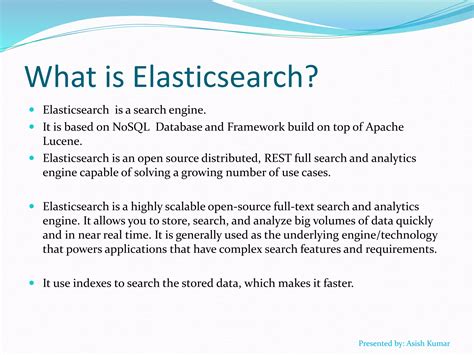 Overview On Elastic Search PPT