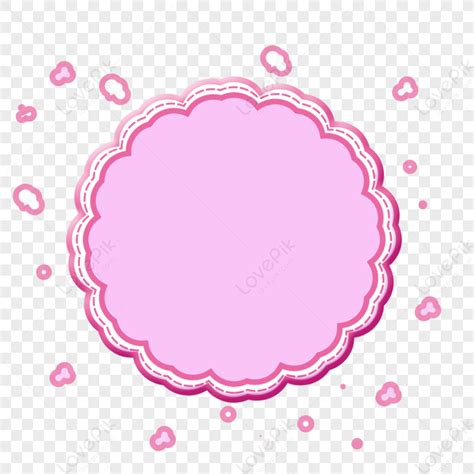 Cute Border Design Picture Box Flower Shape Pink Png Image Image And Picture For Free