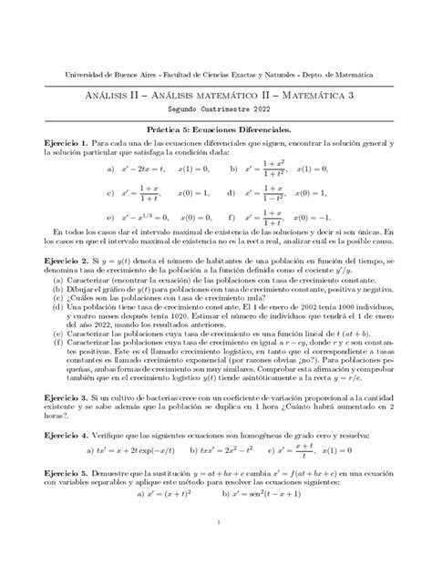 Análisis Ii Análisis Matemático Ii Matemática 3 Pdf Ecuaciones