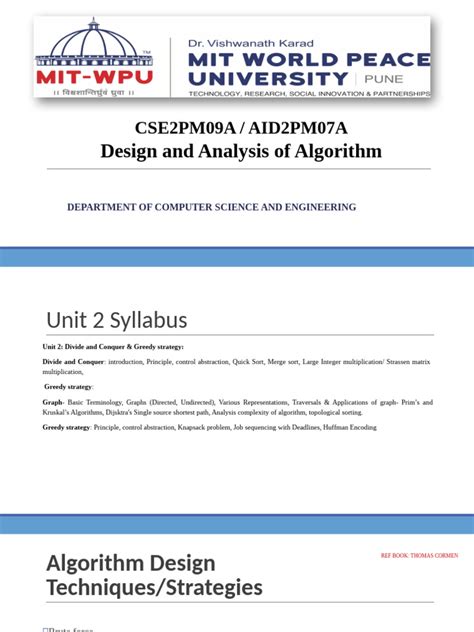 unit 2 divide and conquer and greedy stratagy pdf theoretical