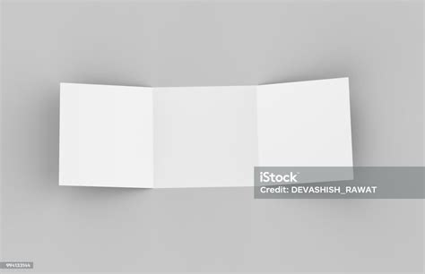 고립 된 흰색 배경 3d 그림 평방 트라이 배 브로셔 모형 0명에 대한 스톡 사진 및 기타 이미지 0명 3차원 형태 공란 Istock