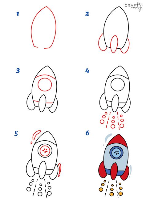 How To Draw A Rocket Crafty Morning