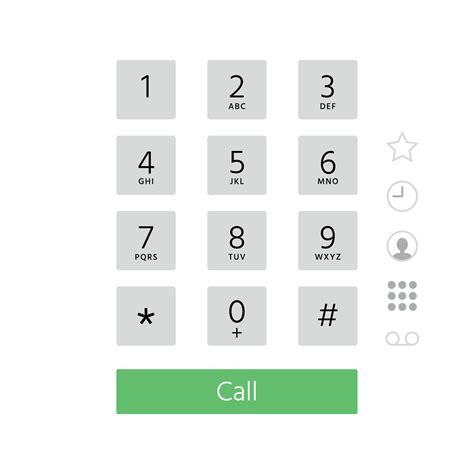 Dial Keypad Touchscreen Phone Number Keyboard Interface Inspired By Apple Iphone Ios Dialer