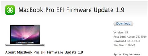 New Macbook Pro Efi Firmware Update For Mid 2010 Models Stops Rare Freezing Cult Of Mac