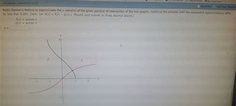 Solved Apply Newtons Method To Approximate The X Values